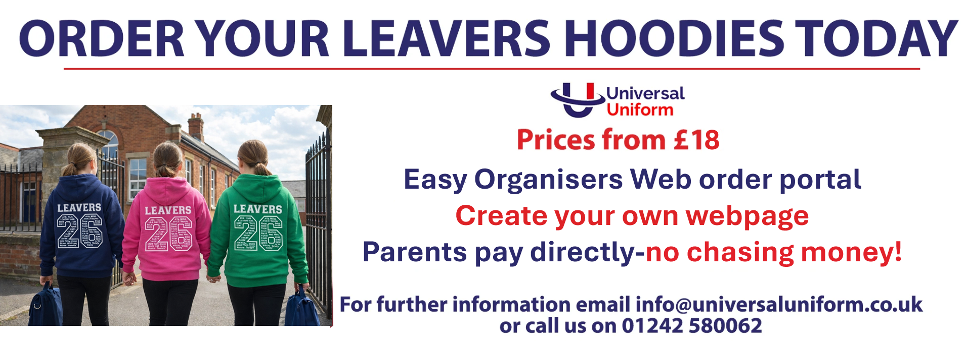 Leavers Hoodies | Universal Uniform